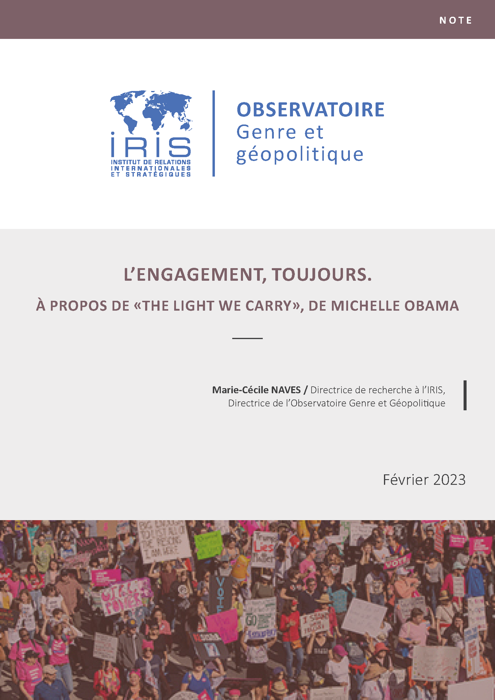 L'engagement, toujours. À propos de "The Light We Carry", de Michelle Obama - IRIS