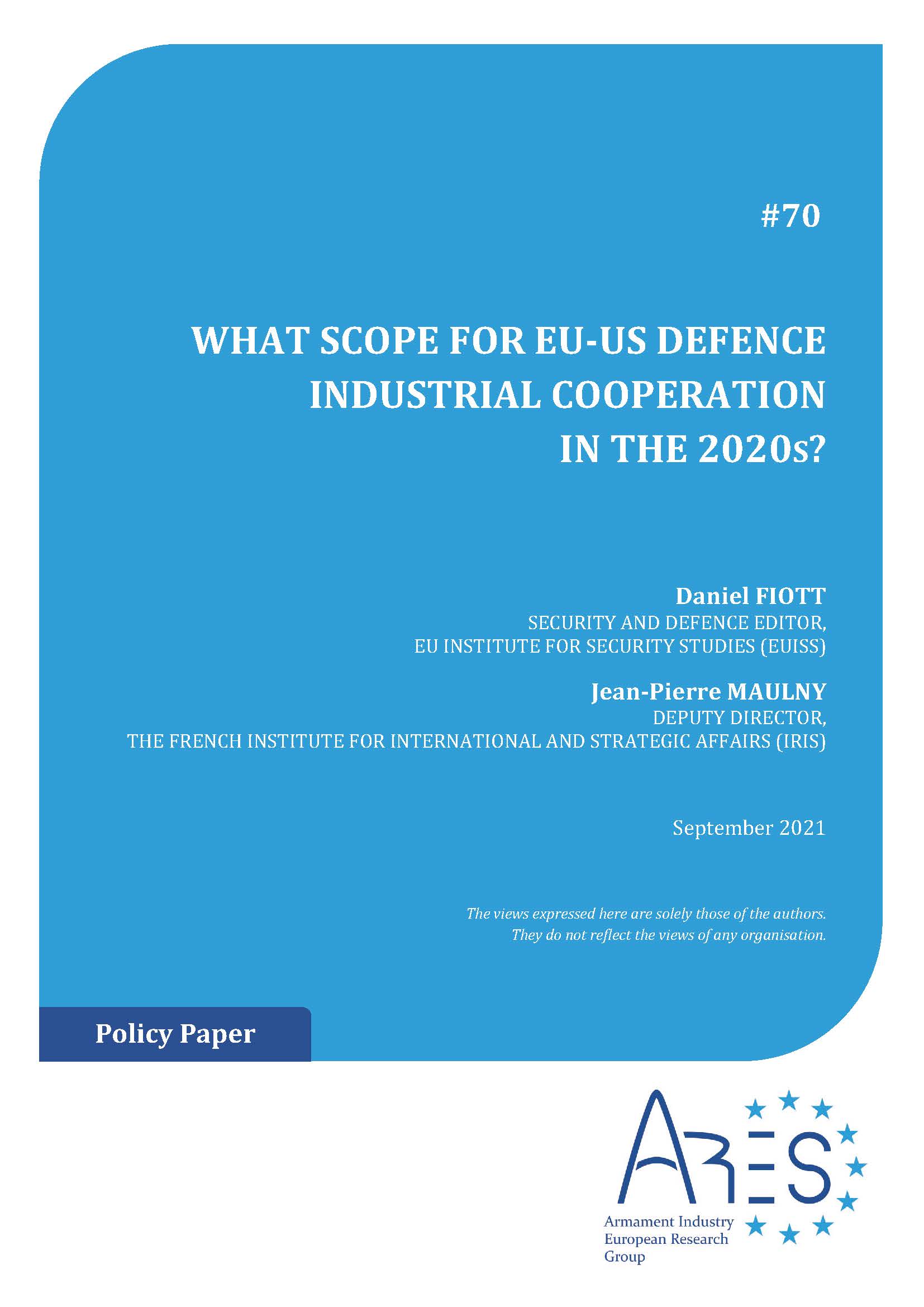 What Scope for EU-US Defence Industrial Cooperation in the 2020s? - IRIS